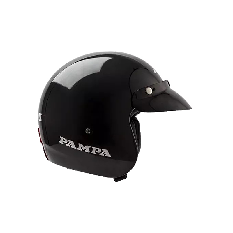 Casco Abierto Halcón Pampa Negro Brillante - Aspen | Motos y Repuestos